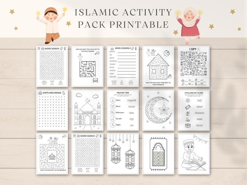 Islamic Activities Printable, Islamic Kids Activity, Islamic Coloring ...